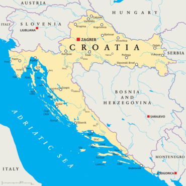 Map of Croatia with Cities and Regions - The Facts Institute