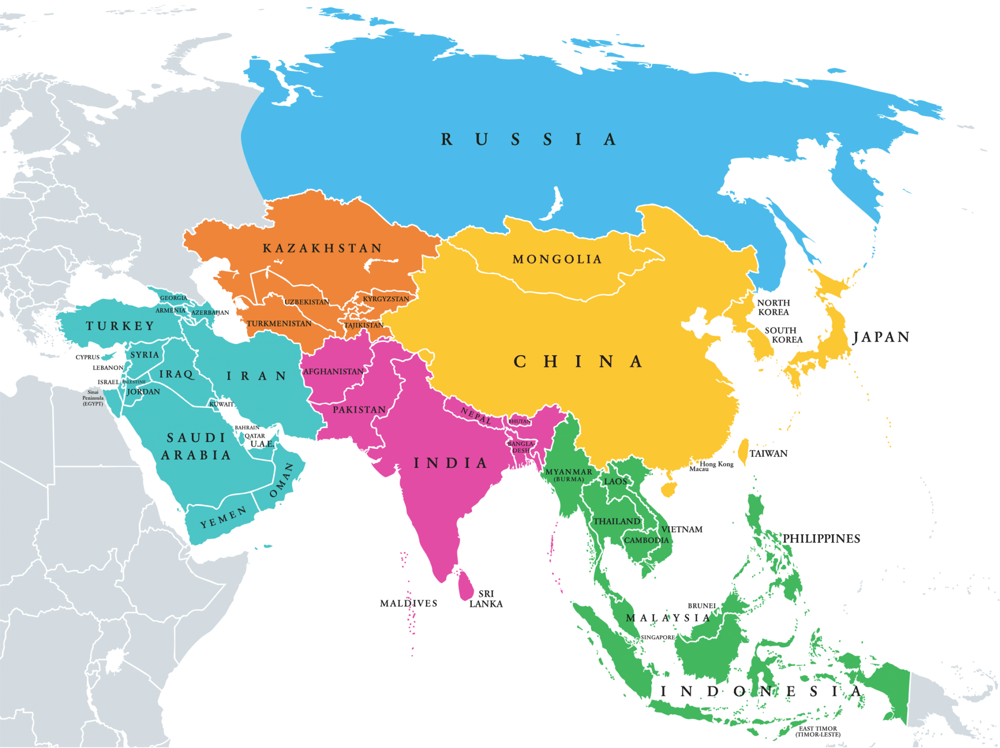 The 49 Countries in Asia (+United Nations Members) - The Facts Institute