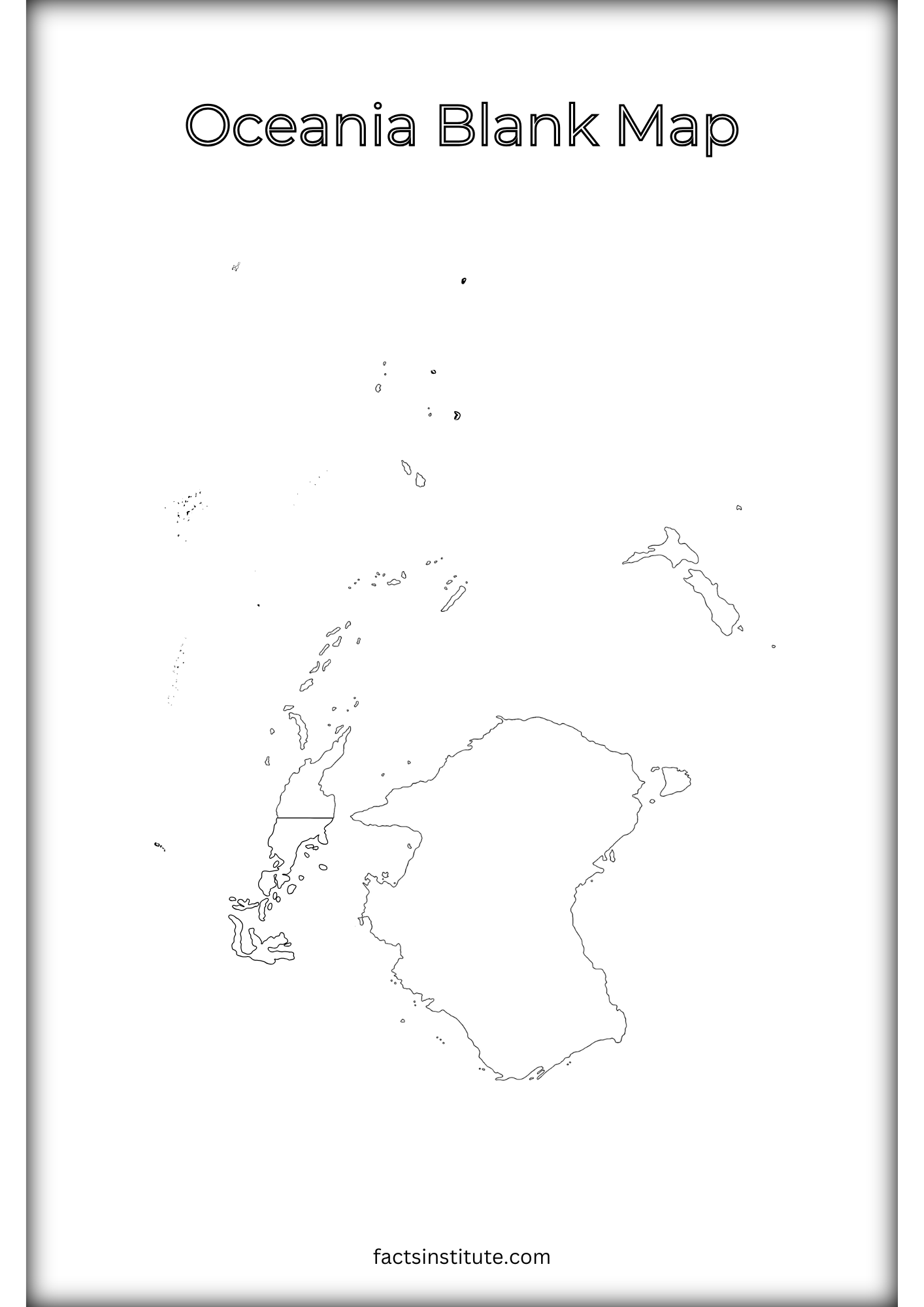 Free Blank Map of Oceania (& Other Goodies) - The Facts Institute