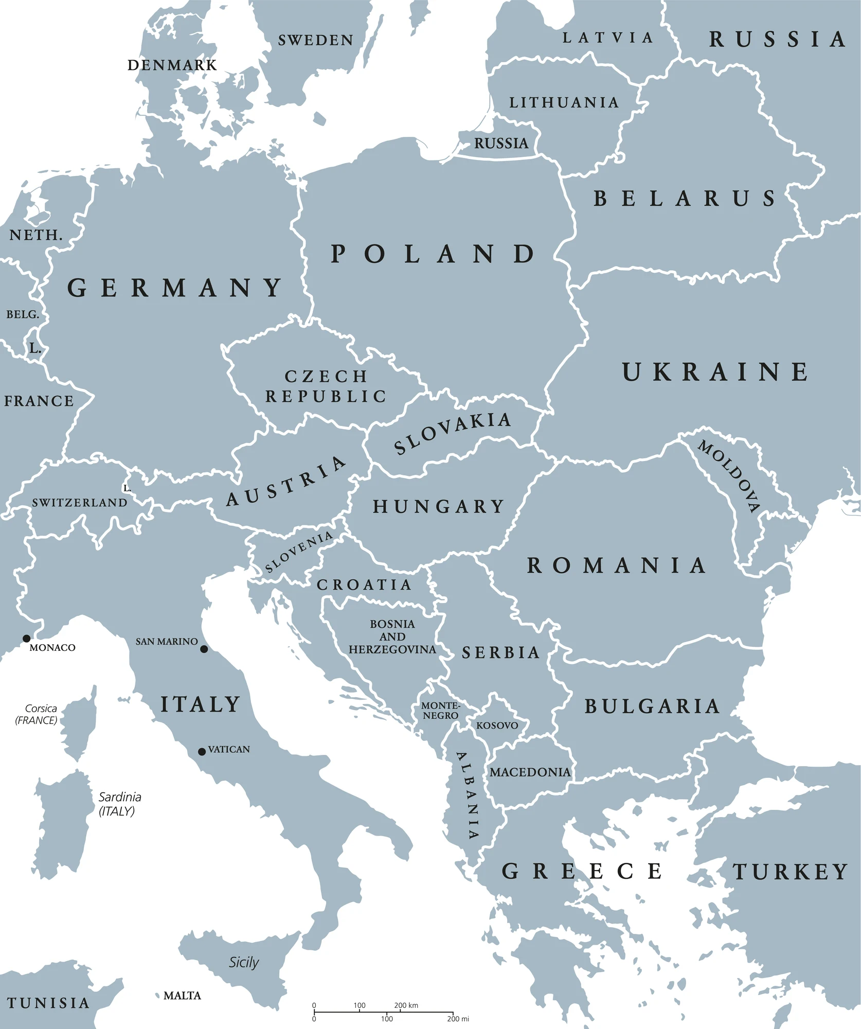 Map Of Eastern Europe With Capitals 25 Categorical Map Of Eastern