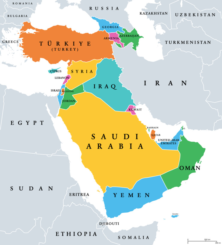 West Asian Countries: Full List, Capitals, and Map - The Facts Institute