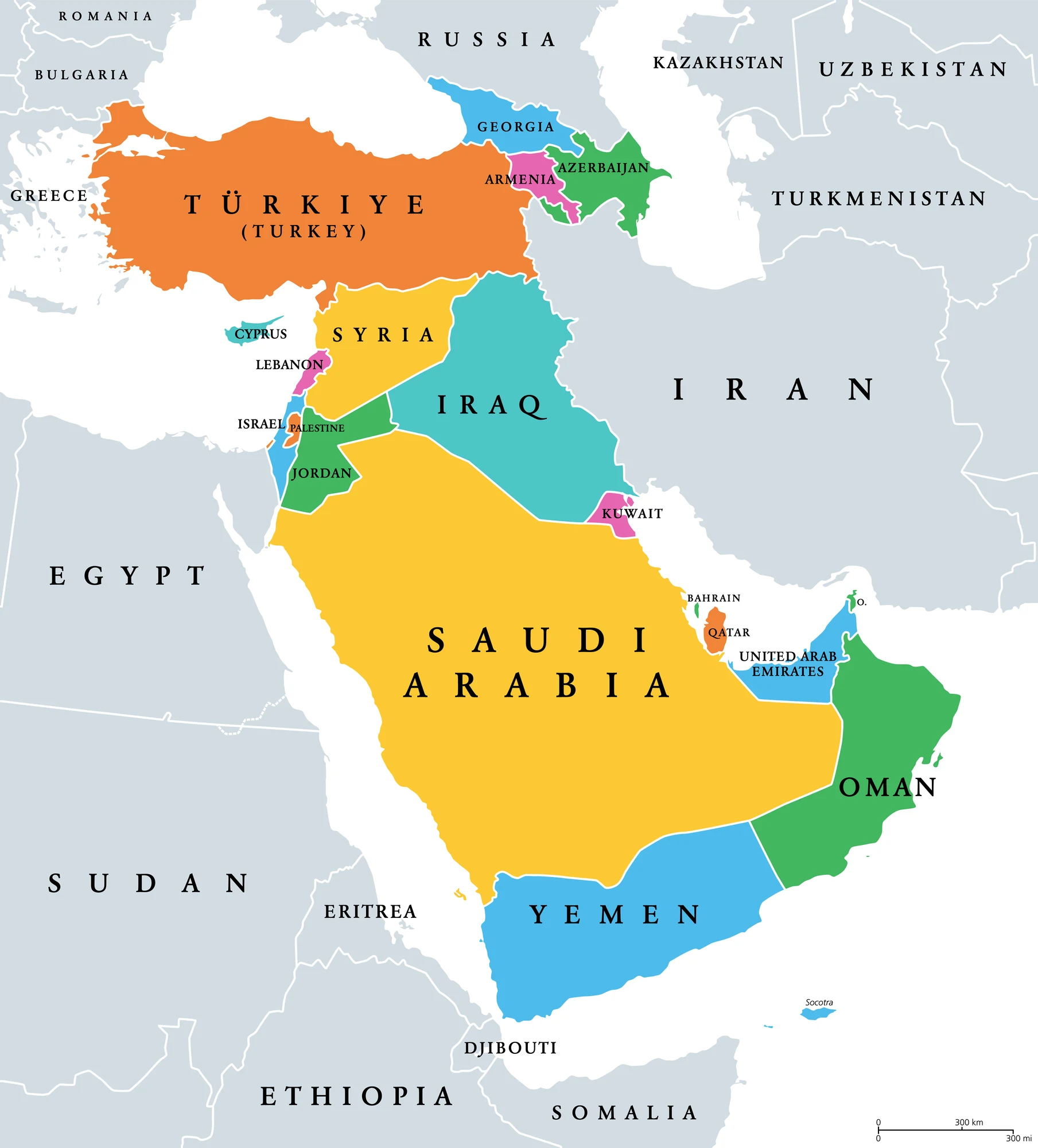 Map Of South West Asian Countries